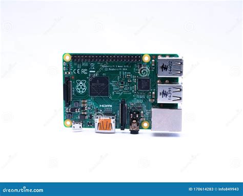 UK Jan 2020 Raspberry Pi 2 Model B White Background Editorial Stock Photo Image Of Broadcom