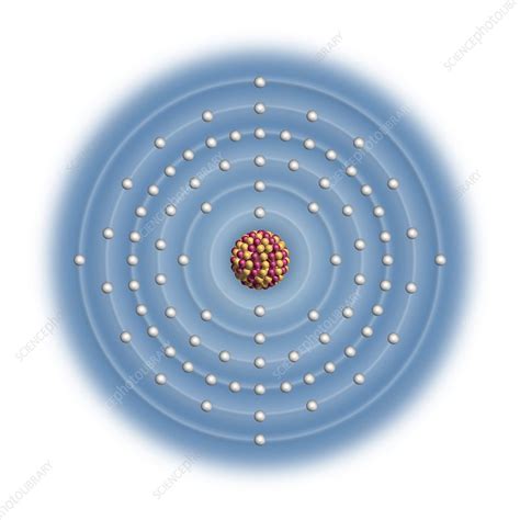 Lead Atomic Structure 3d Render Of Atom Structure Of Lead Isolated