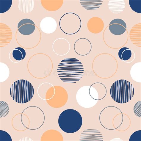 Vector Seamless Pattern With A Circle Textures Stock Vector