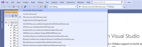 Usability Improvements For CMake In Visual Studio 2019 Version 16 4 Launch Target Selection And