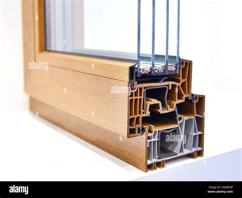 Sectional Frame Window Of Plastic Insulating Glass Unit In Store Stock