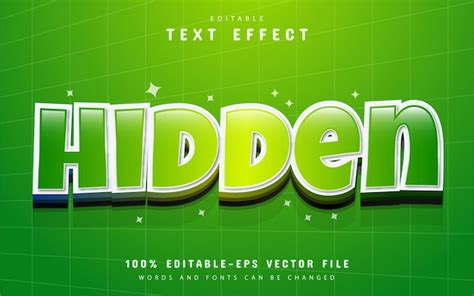 Premium Vector Hidden Green Text Effect