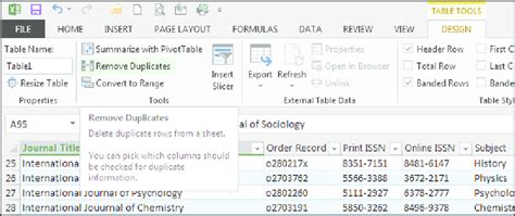 Highlight Duplicate Values 2 Remove Duplicates With Table Tools A