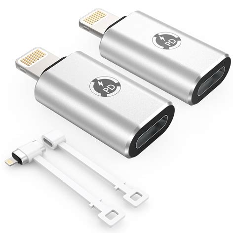 Techmatte Adaptador Usb C A Lightning Paquete De 2 27 W Pd De Carga