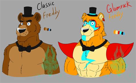 Classic Freddy And Glamrock Freddy By Zargo The Dragon On Deviantart
