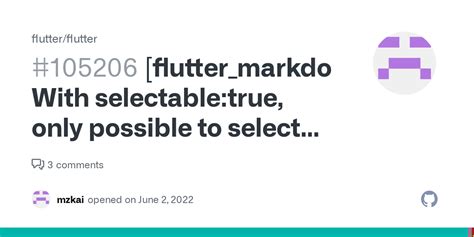 Flutter Markdown With Selectable True Only Possible To Select Individual Sections Of Text On