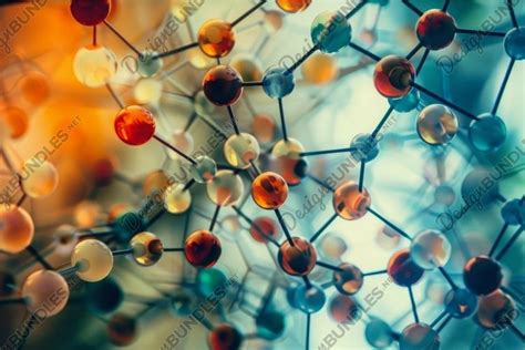 Colorful Molecular Structure Abstract Background