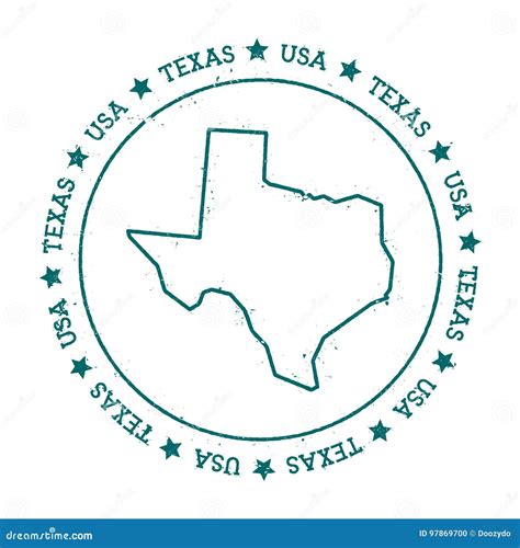 Texas Vector Map Stock Vector Illustration Of Adventure 97869700
