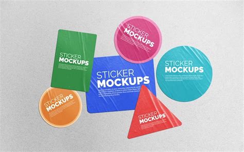 Premium Psd Psd Sticker Mockup