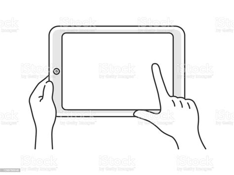 태블릿 Pc를 작동합니다 Lcd에 대한 스톡 벡터 아트 및 기타 이미지 Lcd 검사 보기 공란 Istock