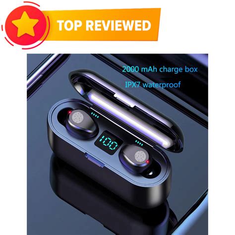 F9 Bluetooth Earphone V50 Tws Wireless Earphone Black Bluetooth
