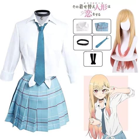 Anime My Dress Up Darling Kitagawa Marin Cosplay Costume Jk School