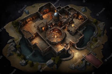 Premium Photo An Epic Dungeon Map Battle Map For Fantasy Game