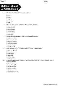 Carboxylic Acids And Esters Introduction To Organic Chemistry Tpt