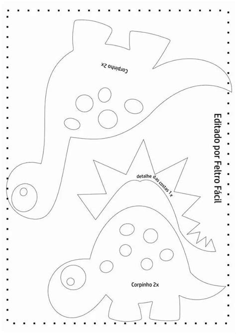 Template Free Printable Dinosaur Sewing Patterns