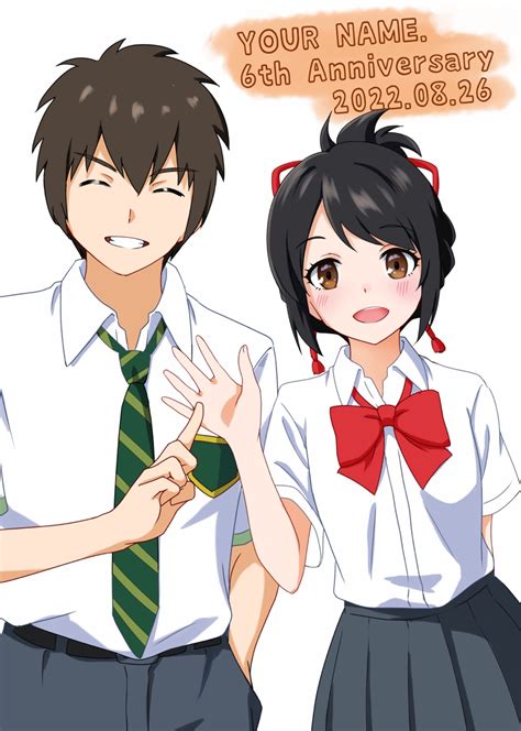 宮水三葉 「君の名は。公開6周年おめでとうございます僕は円盤からの後発組ですが、文字通り人生」🧸🐎take＠桜花画廊「cross」頒布中🌸☀