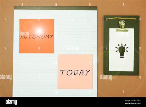 Hand Writing Sign Autonomy Concept Meaning Vehicle That Can Guide Itself Without Human