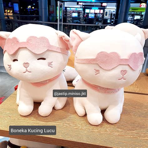 Miniso 🆕 Boneka Kucing Putih Cute Sz27cm Lazada Indonesia