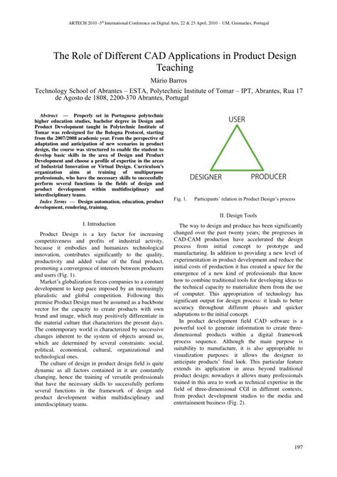 PDF The Role Of Different CAD Applications In Product Design Teaching