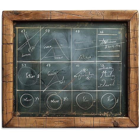 Chalkboard Clipart With Math Equations Premium AI Generated Image