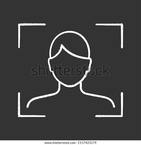 Facial Recognition Chalk Icon Face Scan Stock Vector Royalty Free 1157423179 Shutterstock