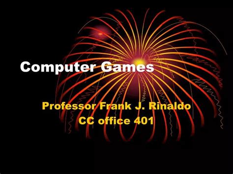 PPT Computer Games PowerPoint Presentation Free Download ID 4393479