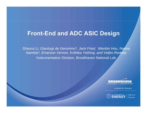 PDF Front End And ADC ASIC DesignEnd And ADC ASIC Design DOKUMEN TIPS