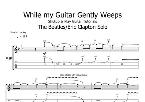 How To Play While My Guitar Gently Weeps By The Beatles Eric Clapton
