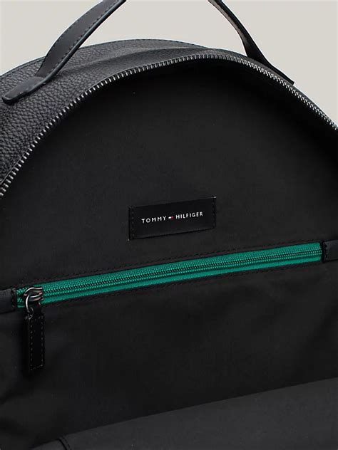 Th Monogram Pebble Grain Backpack Black Tommy Hilfiger