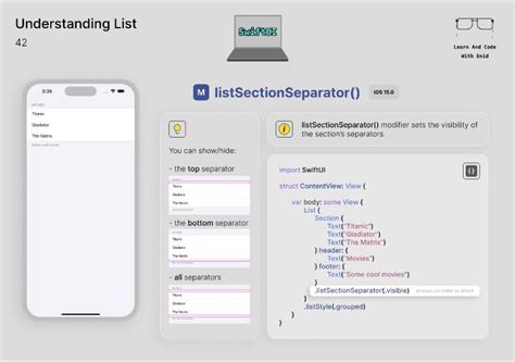 Learn And Code With Enid On Linkedin Listsectionseparator Modifier💡 👉 G5cfthwa