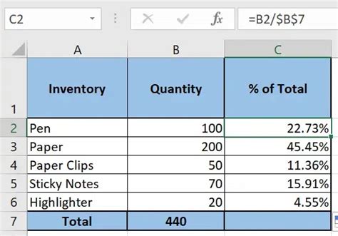 Percentage In Excel Geeksforgeeks