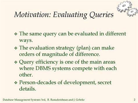 overview of implementing relational operators query evaluation ppt
