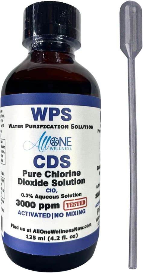 Allone Wellness Wps Chlorine Dioxide Clo2 Pure Cds 3000 Ppm Glass