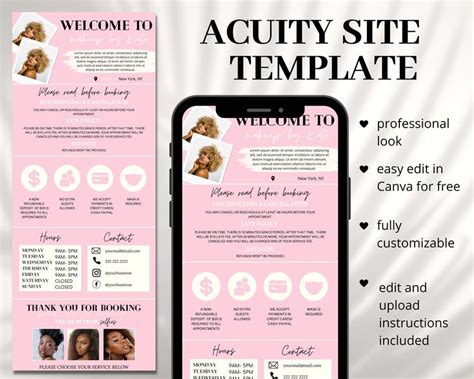 Acuity Scheduling Template Booking Site Template Acuity Site Design