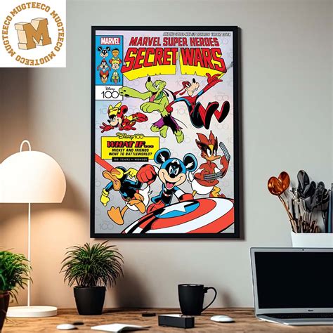 Marvel X Disney 100 Variant Cover Marvel Super Heroes Secret Wars Home