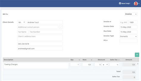 Towing Invoicing Template Free Towing Invoice Sample