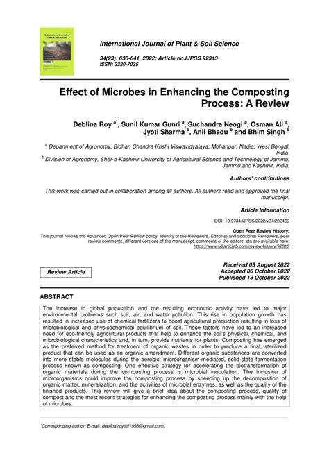 Pdf Effect Of Microbes In Enhancing The Composting Process A Review