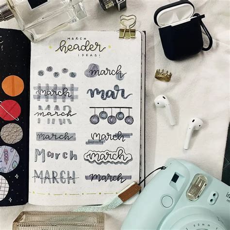 March Header Ideas For Your Bullet Journal Aesthetic And Creative