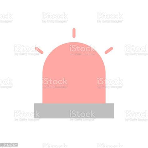 警笛緊急圖示用於 Ui 和 Ux網站或移動應用程式的消防員圖示的簡單顏色向量元素向量圖形及更多交通方式圖片 交通方式 器材 應急燈