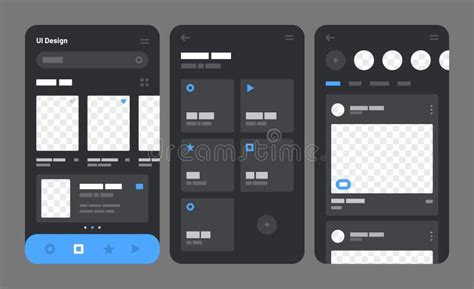 Mobile App Concept Flowchart With UI Elements Stock Vector Illustration Of Digital Mobile