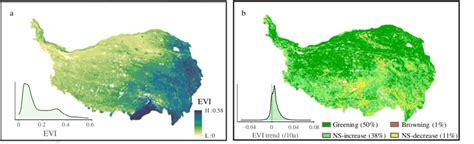 Spatial Distribution Of The Annual Growing Season Evi A And Its Trend