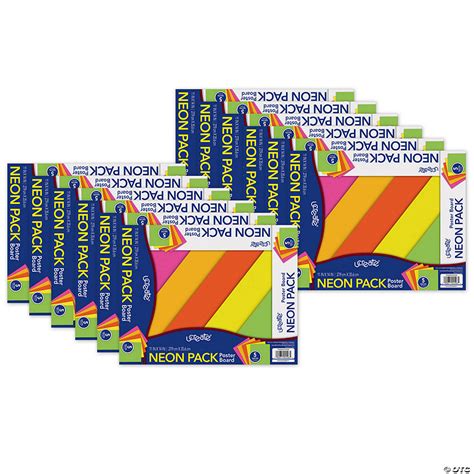 Ucreate Neon Poster Board 5 Assorted Colors 11 X 14 5 Sheets Per
