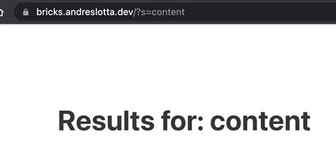 Display Search Results How To Bricks Community Forum