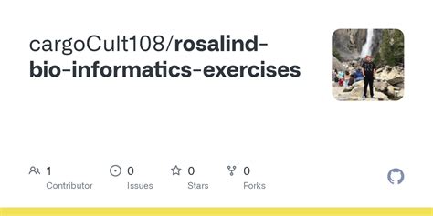 Github Cargocult108rosalind Bio Informatics Exercises