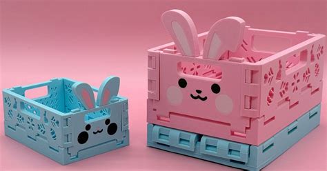 3d Printable Easter Foldable And Stackable Storage Crate Easter Edition By Brandon Santana
