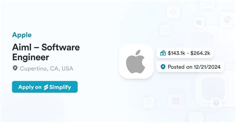 Aiml Software Engineer Apple Simplify Jobs