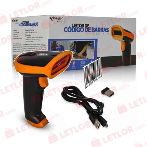 Leitor De Código De Barras Sem Fio A Laser Knup Kp 1018