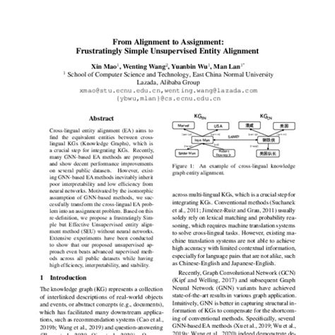 From Alignment To Assignment Frustratingly Simple Unsupervised Entity Alignment ACL Anthology
