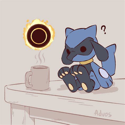 Advos Riolu Nintendo Pokemon Artist Name Black Fur Blue Fur