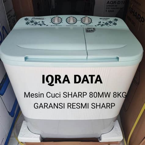 Jual Mesin Cuci SHARP 2 TABUNG 8KG EST 80MW GARANSI RESMI Shopee